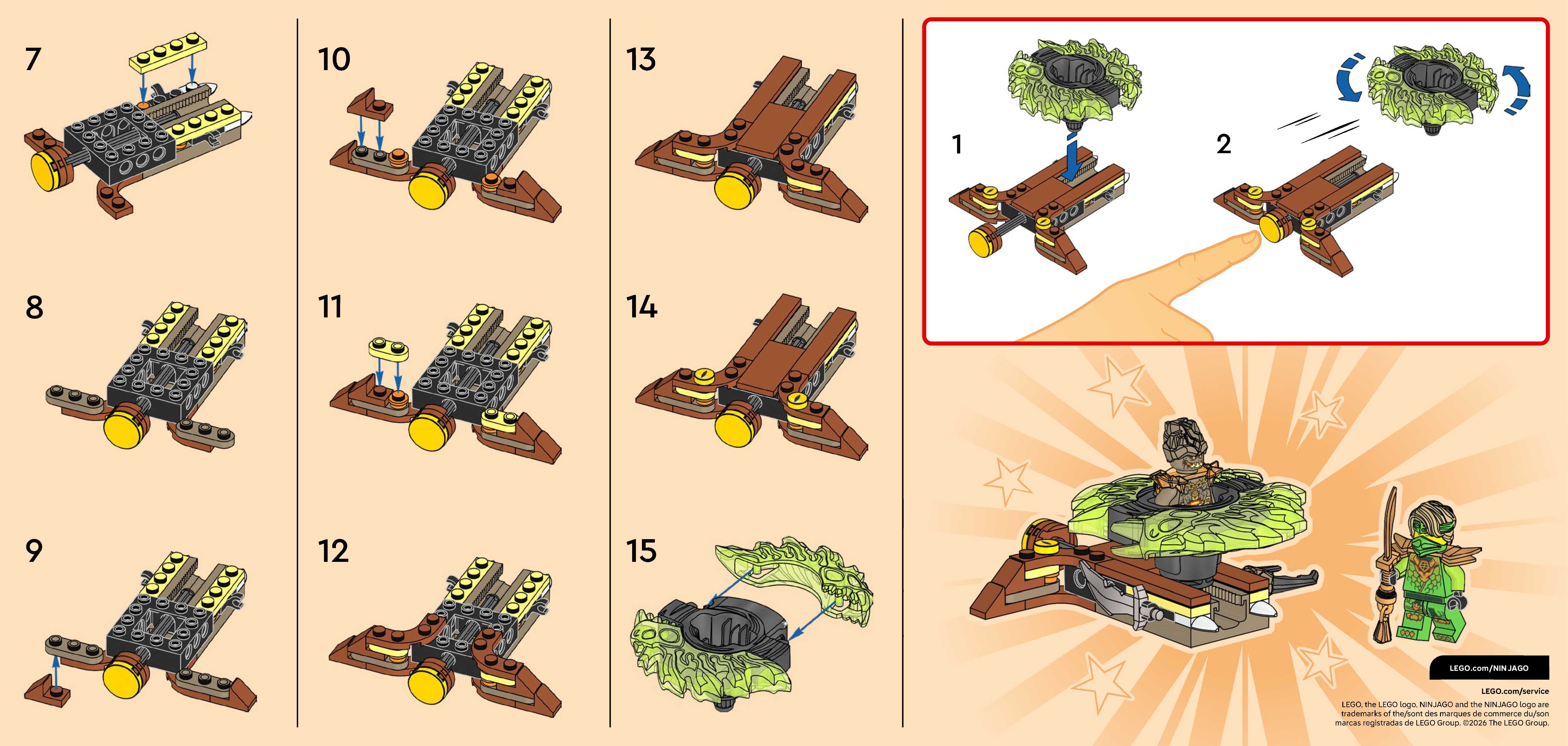 LEGO Lloyd vs. Earth Monster Spinner Building Instructions | Step-by ...